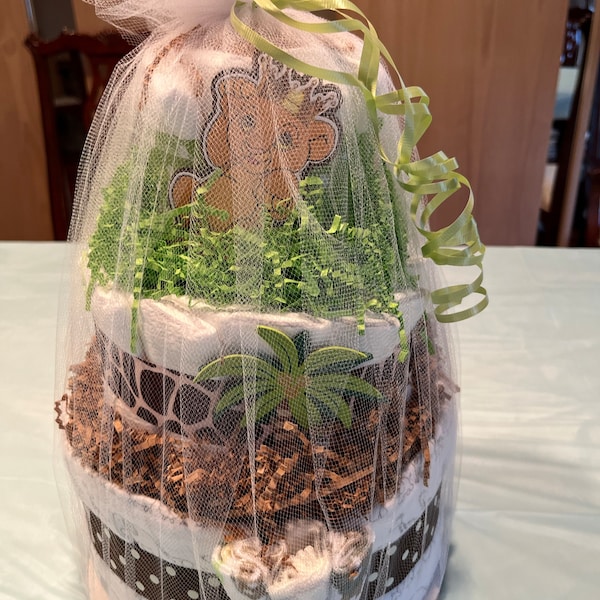 3 Tier Baby Lion King Simba Diaper Cake, Party Decoration, Baby Shower ...