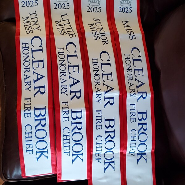 Custom Embroidered Pageant Sash With Caroline Font - Etsy