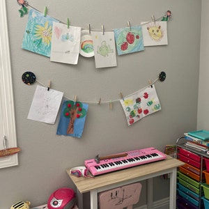 Star Rainbow Clothesline Artwork Display, Rainbow Art Work Display ...