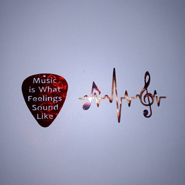 EKG Line Music Notes Treble Clef Heartbeat Sinus Rhythm Indoor Outdoor ...