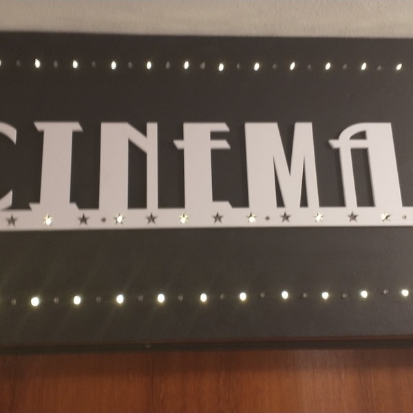 Cinema Sign, Wall Word Movie Theater Sign - Etsy