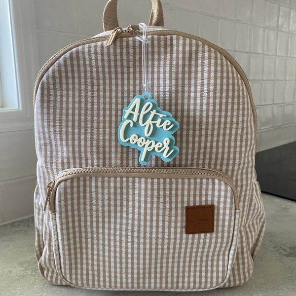 Acrylic Kids Bag Tag| Colourful Bag Tag | Personalised Bag Tag for Kids ...