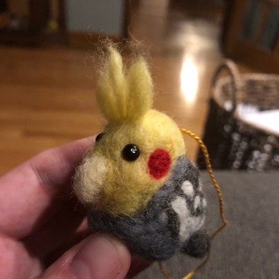 Felted Cockatiel Felted Christmas Ornament Needle Felted Bird - Etsy