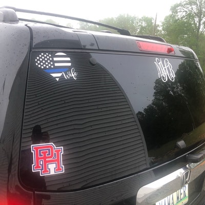 Thin Blue Line Flag Decal, Police Flag, Police Wife, Blue Lives Matter ...