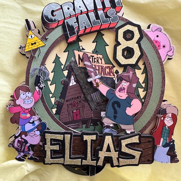 Gravity Falls Birthday Cake Topper: Personalized Party Decor - Etsy