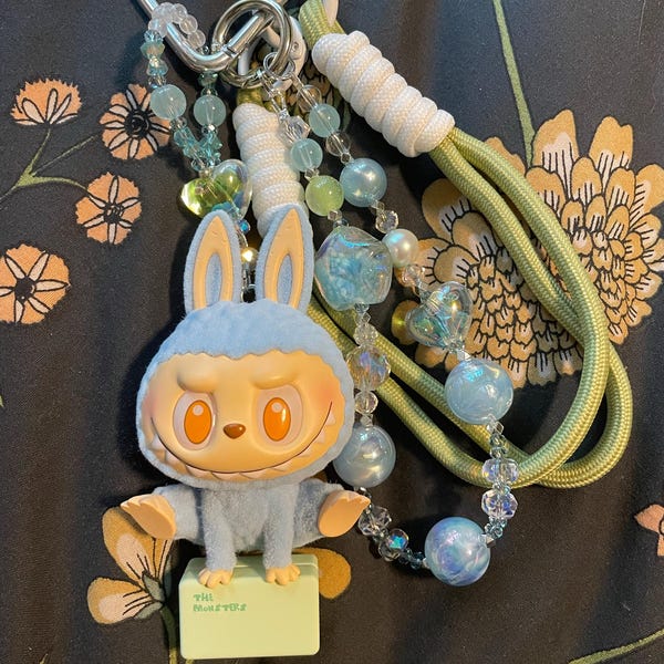 Jewelry Chains With Authentic POPMART Pop Beans| Keychain | Phone Charm ...