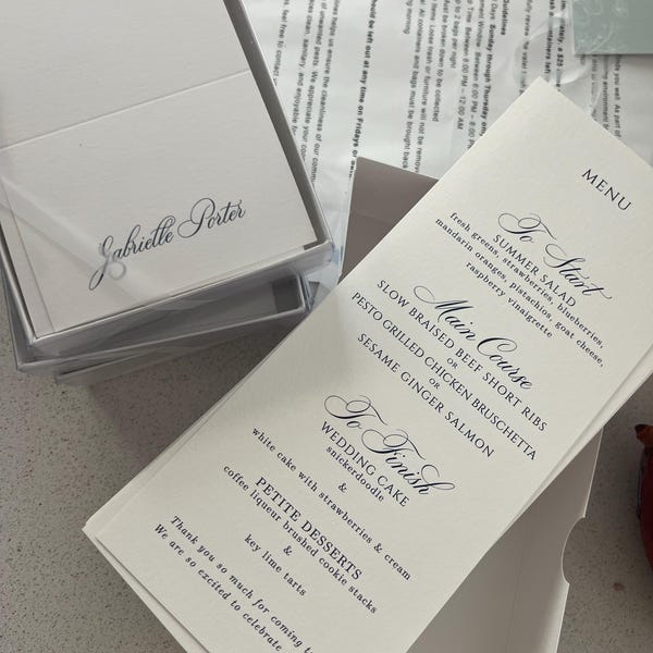 Classic, Elegant Calligraphy Wedding Invitations With Intertwined Vintage Monogram | Traditional ...