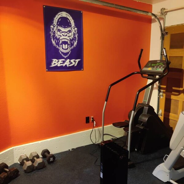 Gorilla Beast Banner - Home Gym Decor - Large Quotes Wall Art ...