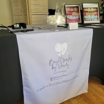 Custom Table Runner With Business Logo & Name Printed on Table - Etsy