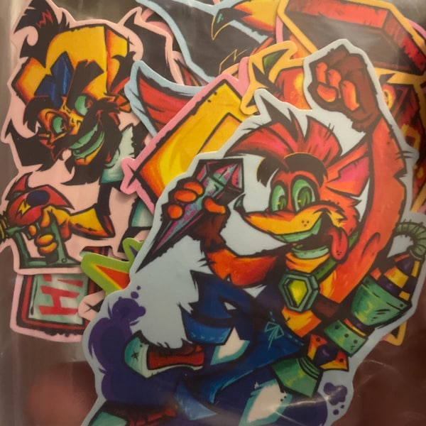 CRASH BANDICOOT STICKERS!! (10 Piece Set!) - Etsy