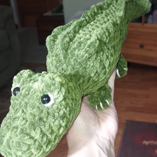 Crocodile Plush Crochet No Sew Pattern Amigurumi Alligator for the ...