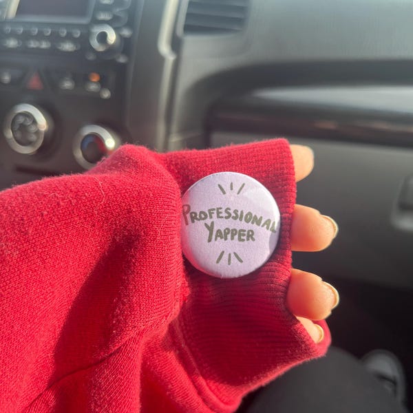 Professional Yapper Button: Funny Meme Pinback Badge - Etsy
