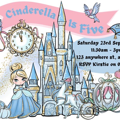 Cinderella Clipart, Fairy Tale Princess, Glass Slipper, Castle, Pumpkin ...