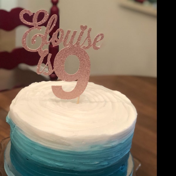Birthday Cake Topper, 9th Birthday Cake Topper, Cake Topper Birthday ...