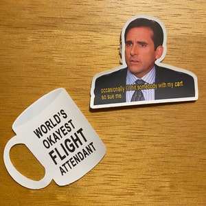 Airport Standby Netflix Flight Attendant Sticker | Etsy