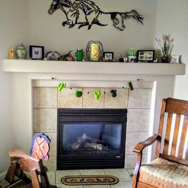 Mixed Cactus Garland, Cactus Banner, Succulents, Saguaro, Felt Cacti ...