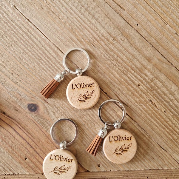 Personalized Wooden Key Ring - Etsy
