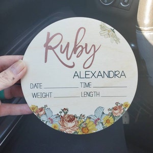 Custom Name Sign Round Baby Name Boy Nursery Sign Baby | Etsy