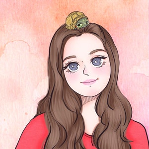 Custom Cute Cartoon Portrait, Cute Anime Portrait, Illustration ...