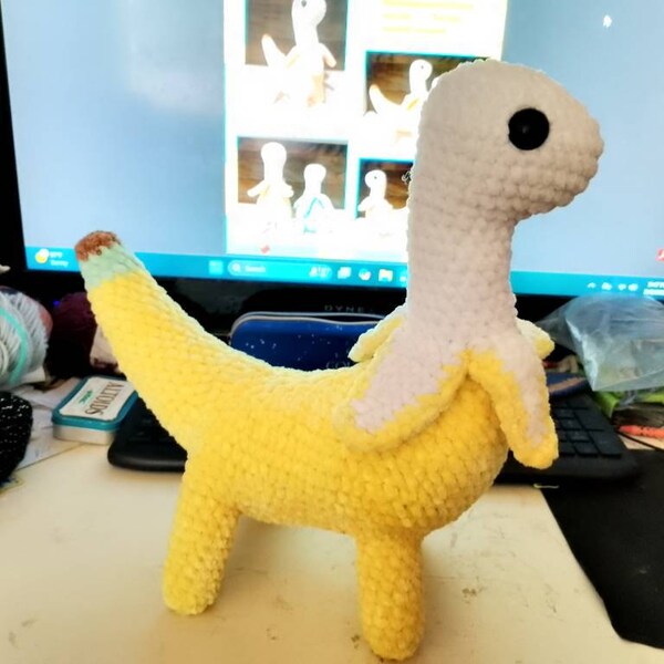 Bananasaurus Dinosaur NO SEW Crochet Pattern - Etsy