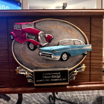 Car Lovers Cremation Urn, Wood Urn, Car Urn, Wooden Funeral Urn ...