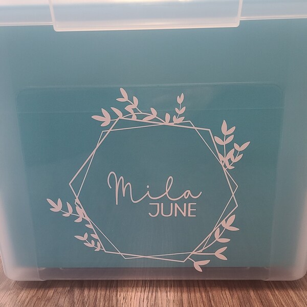 Organization School Box DIY Kit, Kids File Box Kit , Milestone Tote ...