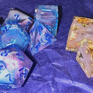 Victorian Rose Dice Set Rose Dice Floral Dice Handmade Resin Dice Set ...