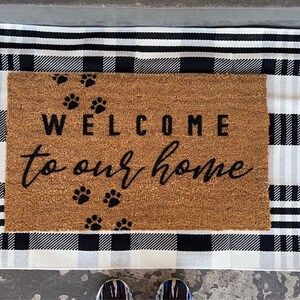 Dog Paws Doormat, Dog Doormat, Funny Doormat, Welcome Mat, Gifts for ...
