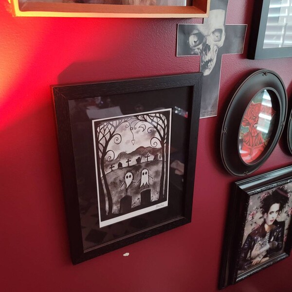 Ghost Lovers Greetings Card, Gothic Cemetery, Gravestone, Goth Unusual ...