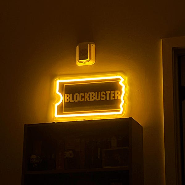 Blockbuster Video Sign, Blockbuster-inspired Decor, Home Theater ...