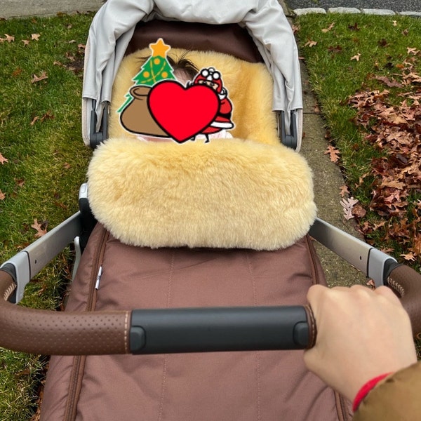 Luxury Natural Sheepskin Baby Footmuff L Genuine Medical Grade Bunting ...