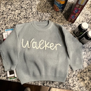 Hand Embroidered One Sweater First Birthday Sweater Hand Embroidered ...