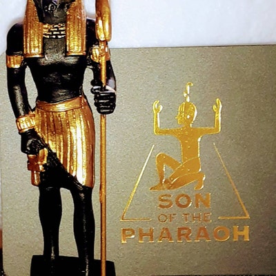 Vintage Seth Standing Mini Statue Hand-painted Egyptian God Set Altar ...