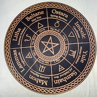 Witches' Rune Set Round // Laser Engraved Runes // Divination Set - Etsy