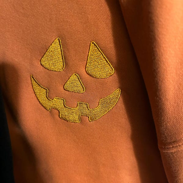 Embroidered Coffee Sweatshirt, Trendy Tonal Coffee Sweater, Coffee ...