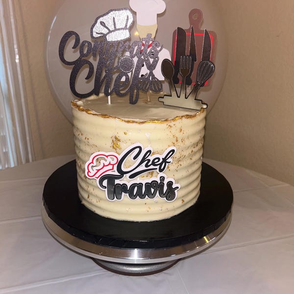 Chef Theme Cake Topper - Chef Party Decor - Etsy