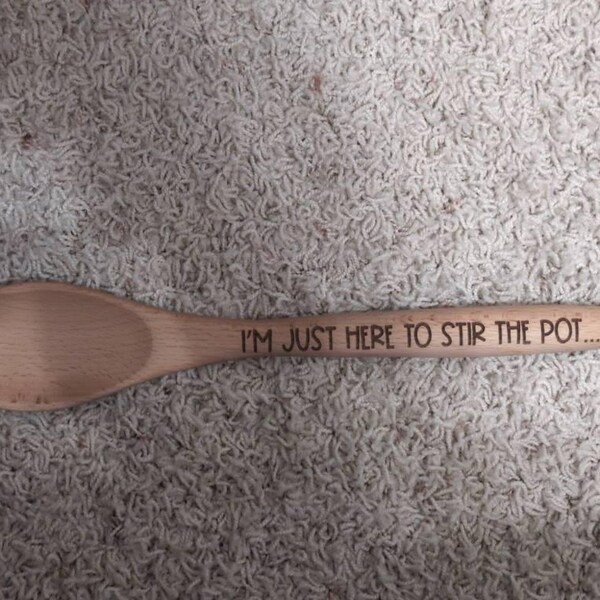 Engraved Wooden Spoons With a Variety of Fun and Snarky Sayings, Laser ...
