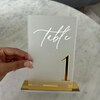 Frosted Acrylic Table Numbers - Frosted Acrylic Sign - Wedding Table ...