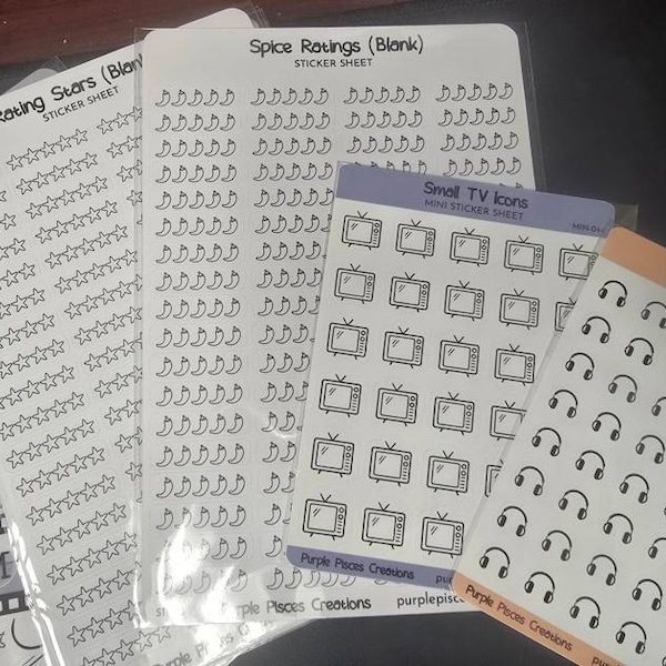 Reading Log Sticker 4.4w X 5.9h Title, Author, and Rating Columns 20 ...