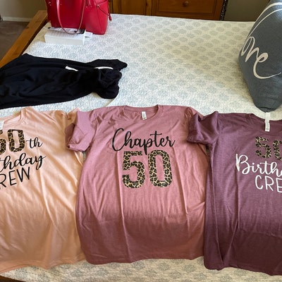 50th Birthday Shirt, 50th Birthday Crew Shirt for Woman, Leopard Print ...