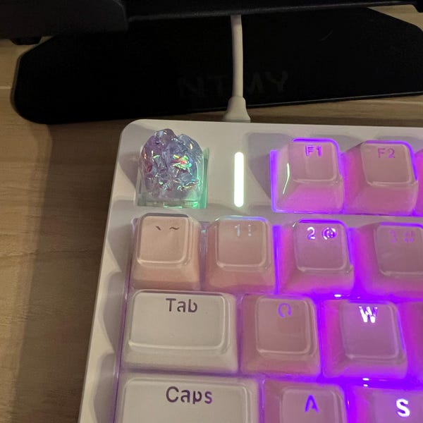 Holo Purple Crystal Peak 1 Artisan Keycap Final Fantasy Crystals ...