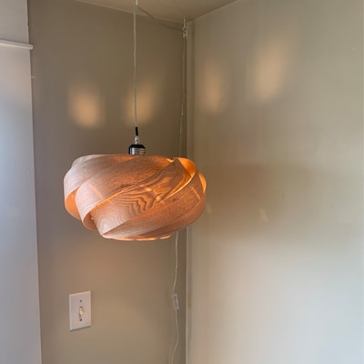 Wood Pendant Light-pendant Light-ceiling Light-chandelier Lighting ...