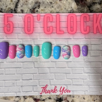 Gold Watch, Nail Set, Press on Nails, Glue on Nails - Etsy