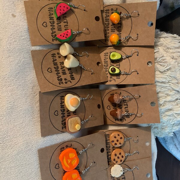 Cottagecore Clay Rings (strawberries, Polymer Clay, Quirky, Cute ...