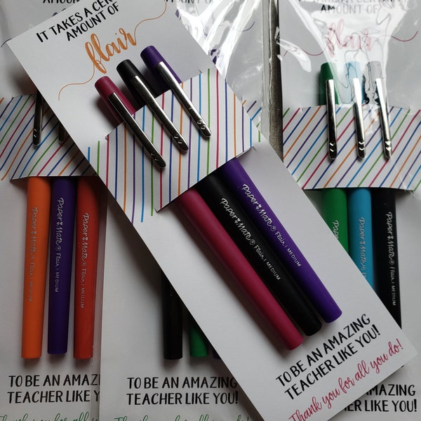 INCLUDES 3 FLAIR PENS - Flair Pen Gift Set - Teacher Appreciation ...