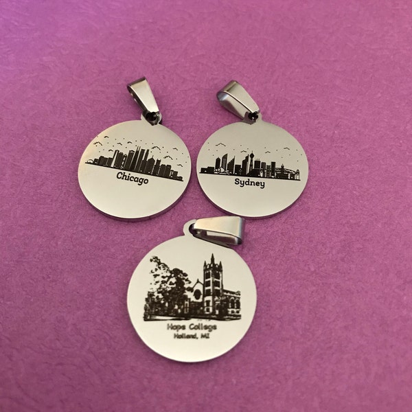 Custom Stainless Steel Charm,personalized Laser Engraved Charms,mirror ...