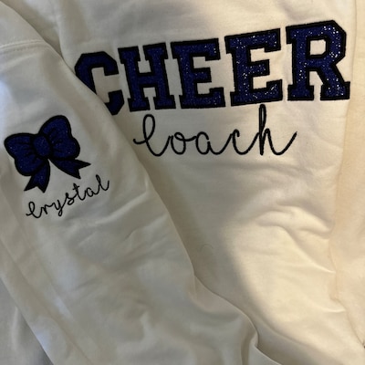 Personalized Embroidered Cheer Mom Sweatshirt Custom Team Crewneck ...