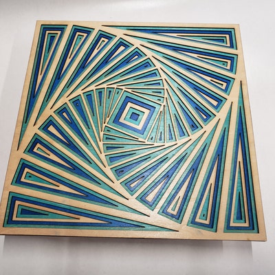 Multilayer Square Digital File for Laser and CNC CDR SVG Ai Eps Laser ...