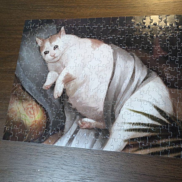 Fat Cat Crying Poster, Funny Chonk Painting Meme Wall Art, Ugly ...