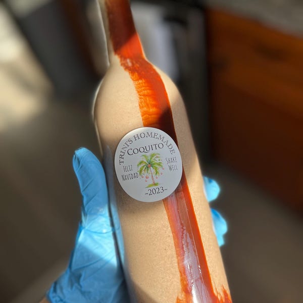 Coquito Labels • (puerto Rican Flag) • Personalized • Homemade Coquito ...